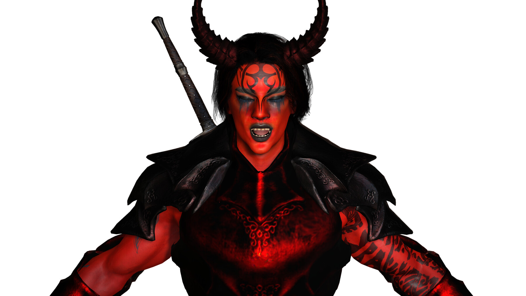 ArtStation - AAA 3D FANTASY MALE CHARACTER - THE DEVIL WARRIOR 01 ...