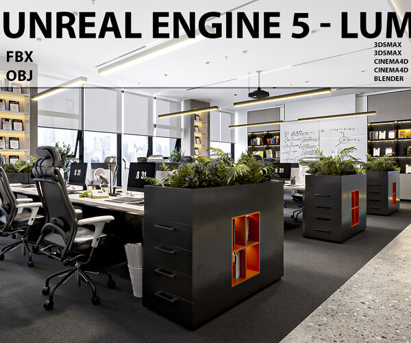 ArtStation - Office space design 03 for Unreal Engine | Resources