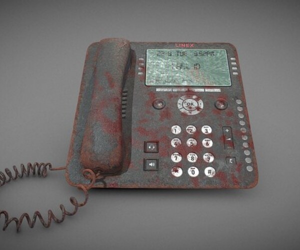 ArtStation - Office telephone - Rusted | Game Assets