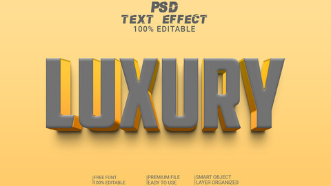 ArtStation - 3D Luxury. PSD fully editable text effect. Layer style PSD ...