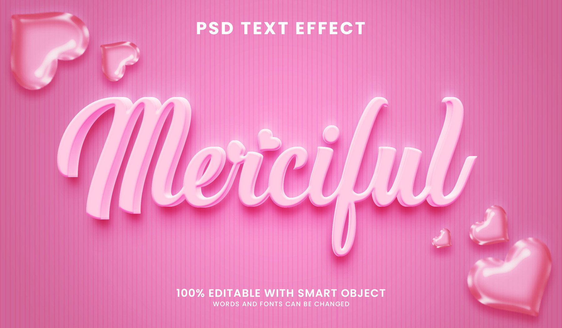ArtStation - 3D Merciful. PSD fully editable text effect. Layer style ...