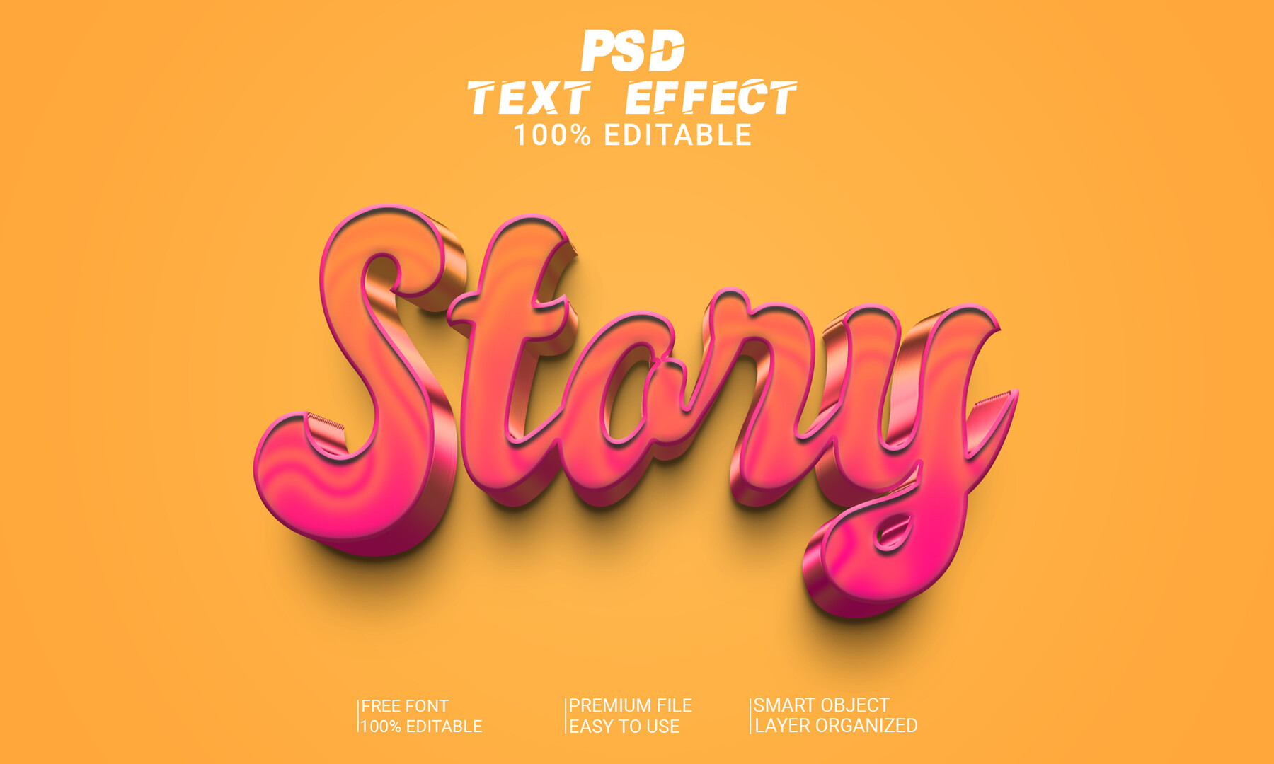 ArtStation - 3D Story. PSD fully editable text effect. Layer style PSD ...