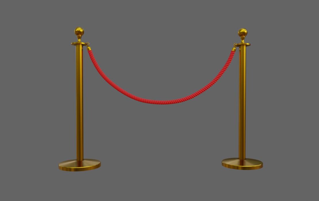 ArtStation - Queue Separator Pedestal - Organizador de Fila Low-poly 3D ...