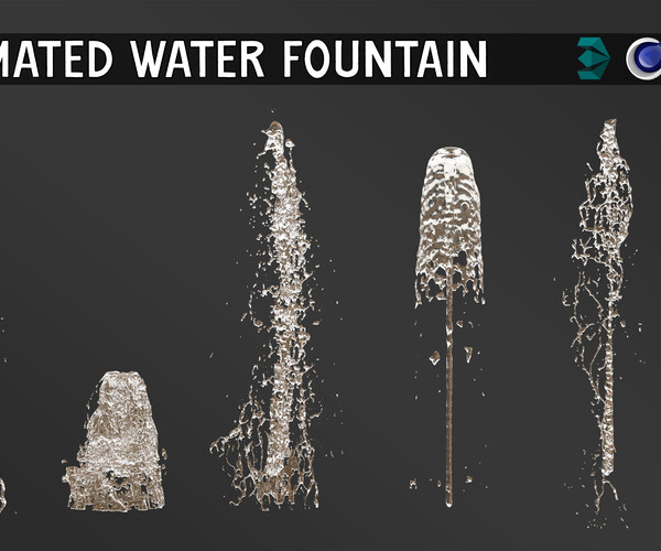 ArtStation - 6 Animated water Fountain_ Set 02 | Resources