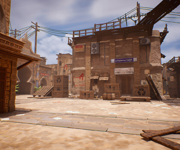 ArtStation - Modular Desert Town - Desert City - Desert Village | Game ...