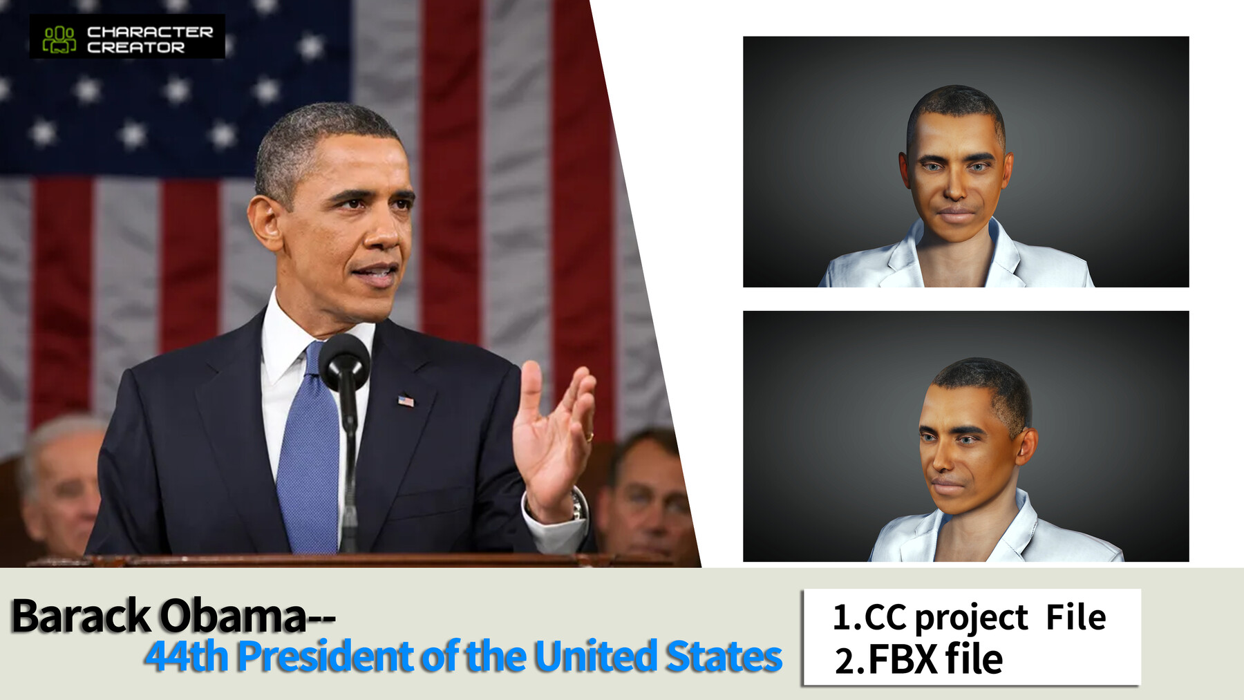 ArtStation - Barack Obama/44th President of the United States with ...