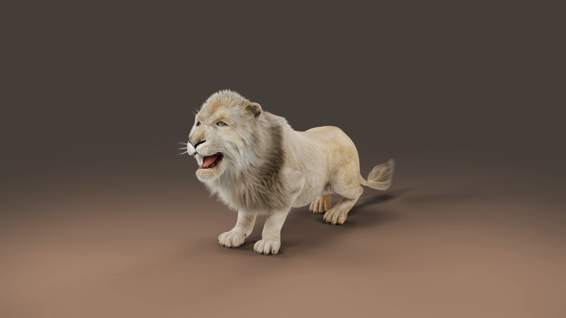 ArtStation - Fur White Lion Rigged and Animation in Blender | Game Assets