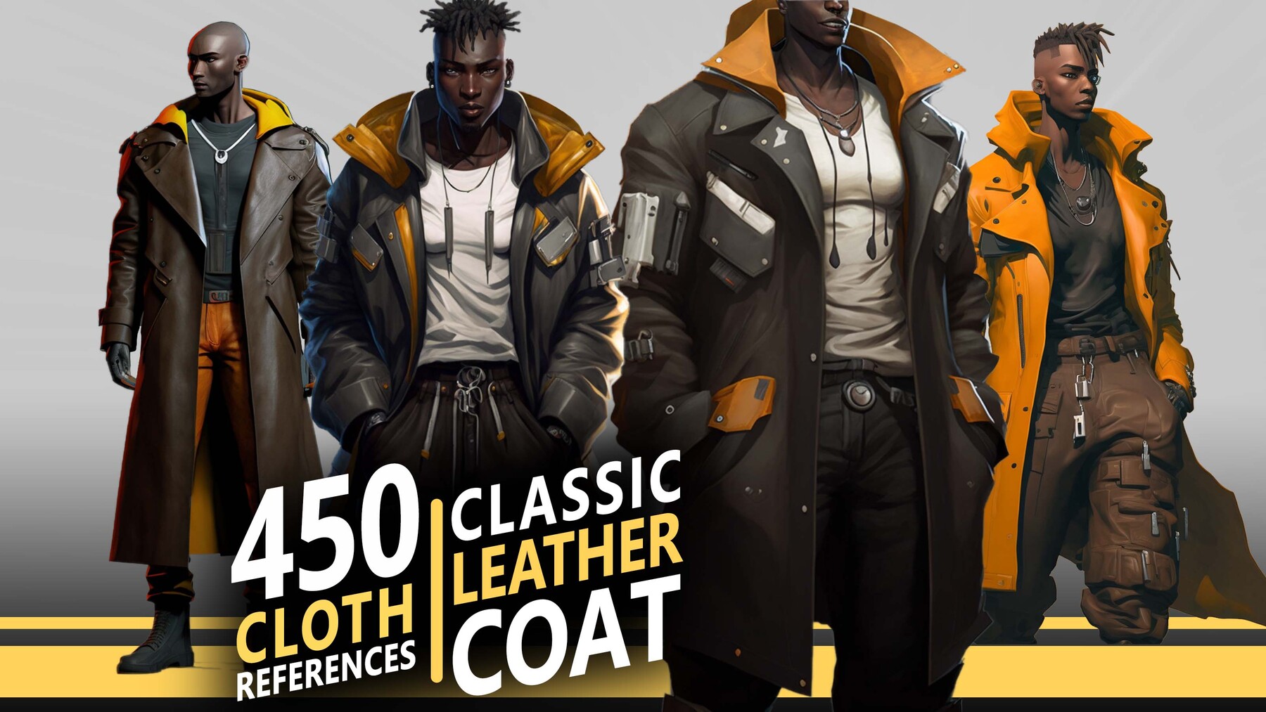 ArtStation - 400 Classic Leather Coat - Character references | Artworks