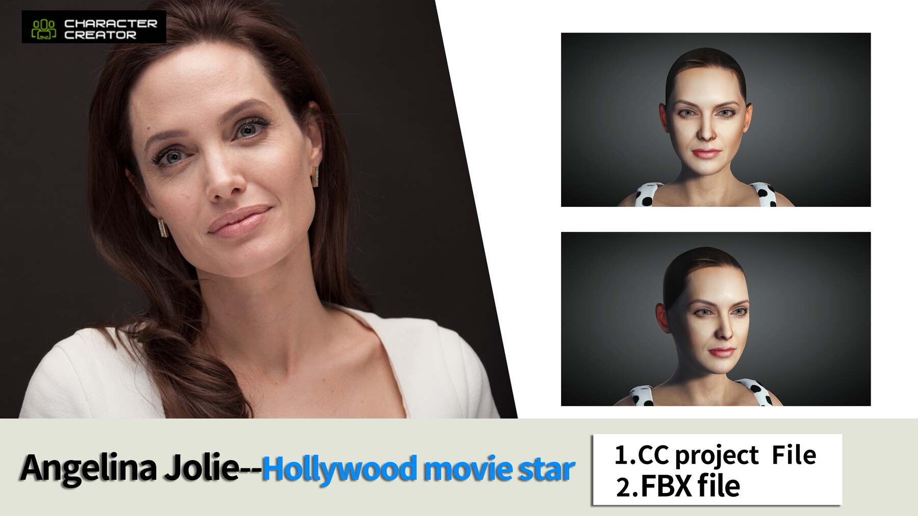 ArtStation - Angelina Jolie/Hollywood movie star with blendshape and ...