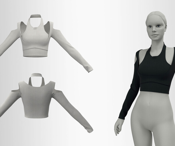 ArtStation - Crop tops _ Marvelous designer/clo3d product | Game Assets