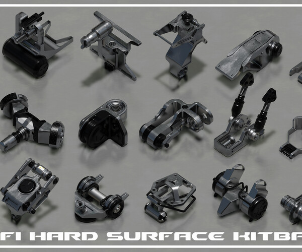 ArtStation - Sci-Fi Hard Surface KITBASH 50 DETAILS | Resources