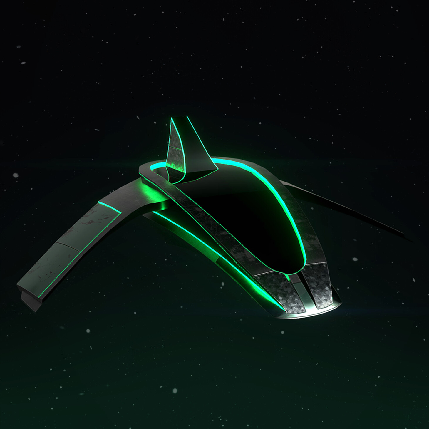 ArtStation - Futuristic low-poly spaceship 4 PBR materials 4k | Game Assets