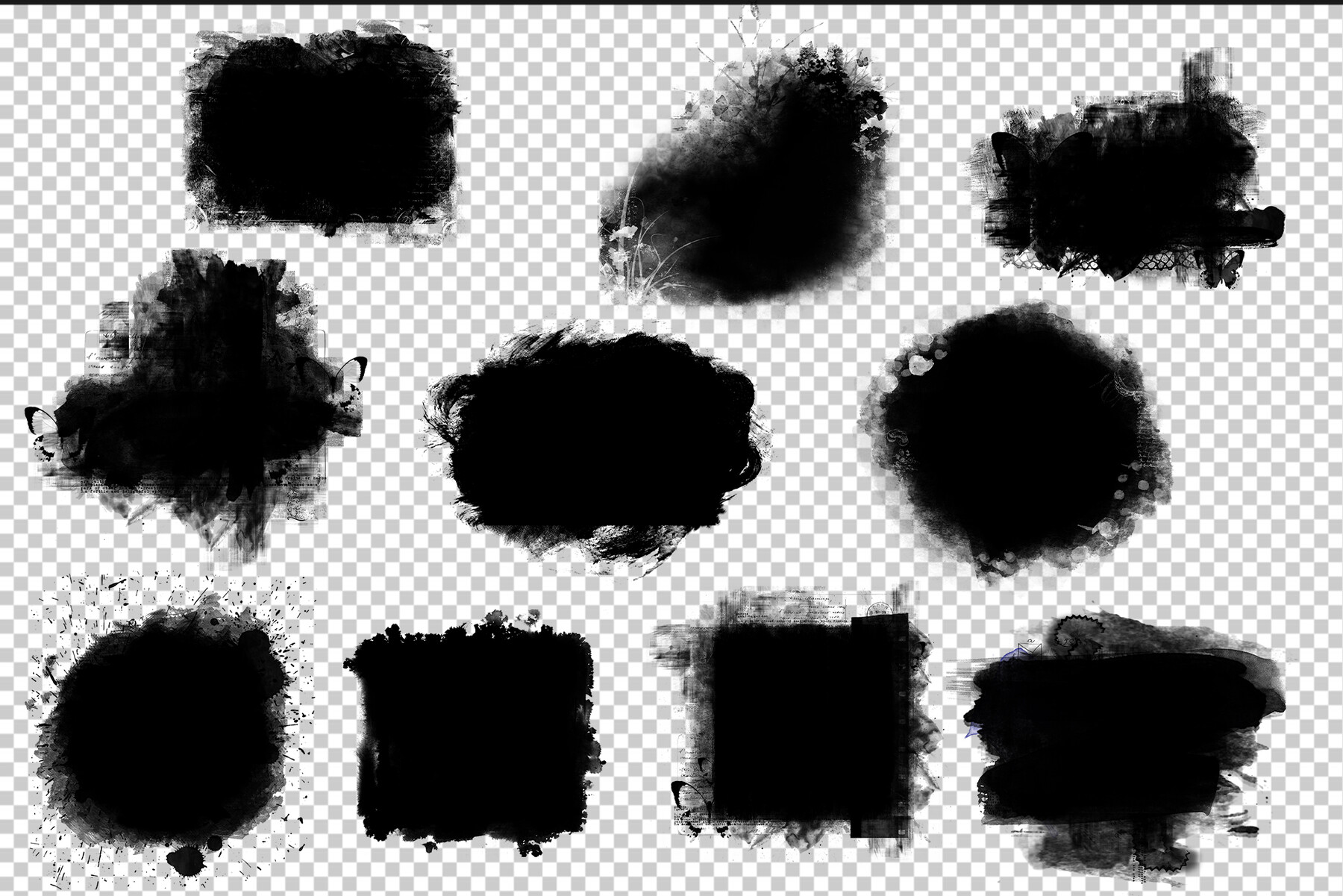 ArtStation - 100 Painted mask frames, photo frame, Photoshop overlay ...