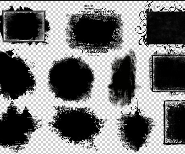 ArtStation - 100 Painted mask frames, photo frame, Photoshop overlay ...