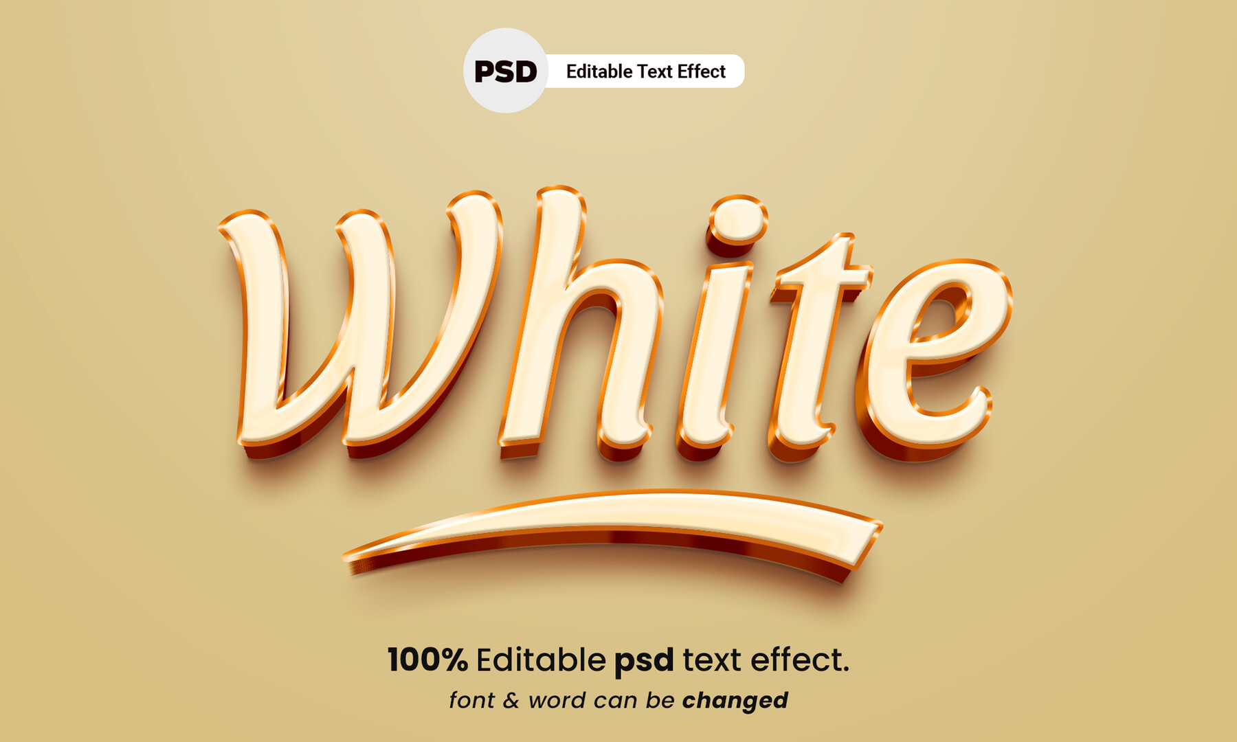 ArtStation - 3D White. PSD fully editable text effect. Layer style PSD ...