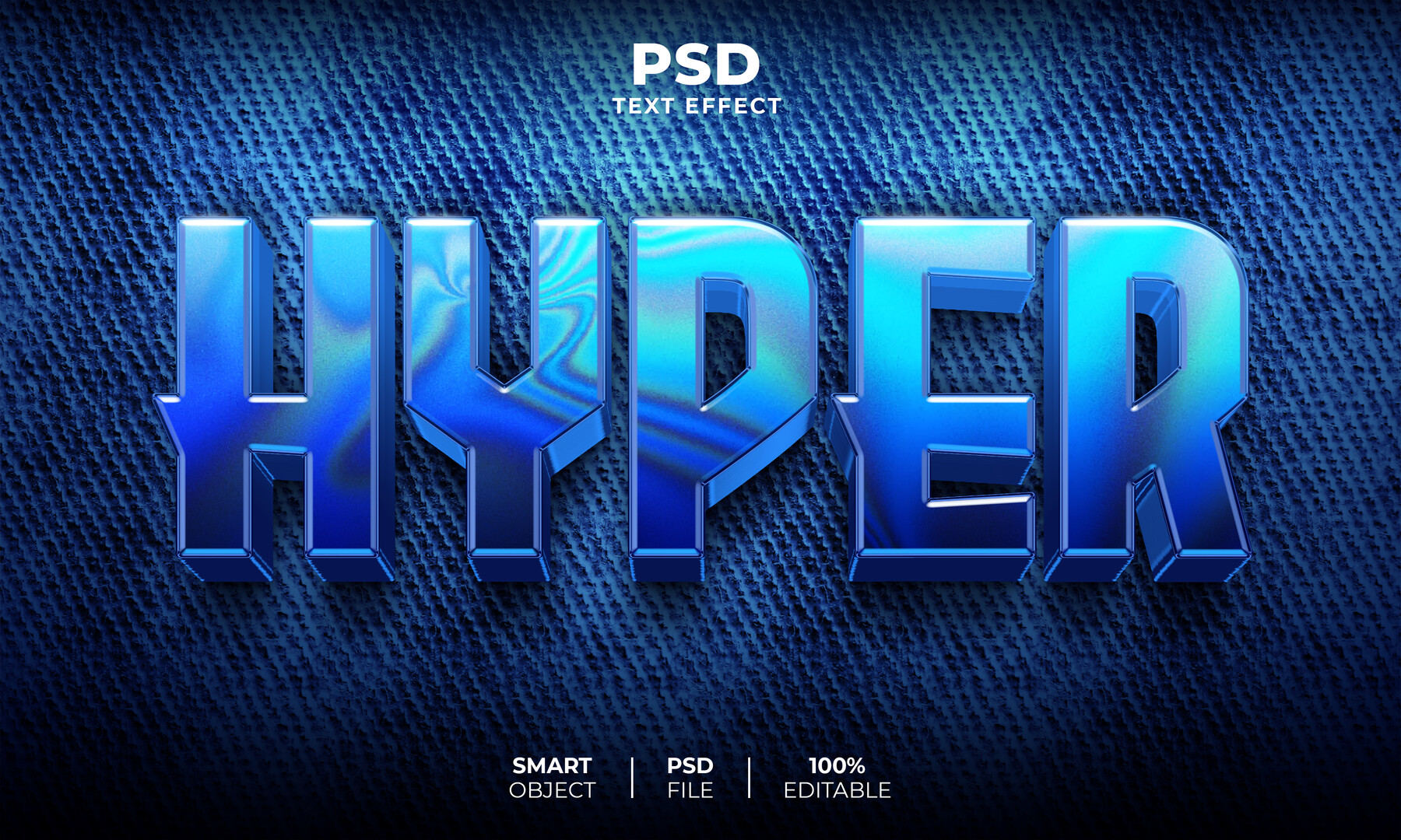 ArtStation - 3D Hyper. PSD fully editable text effect. Layer style PSD ...