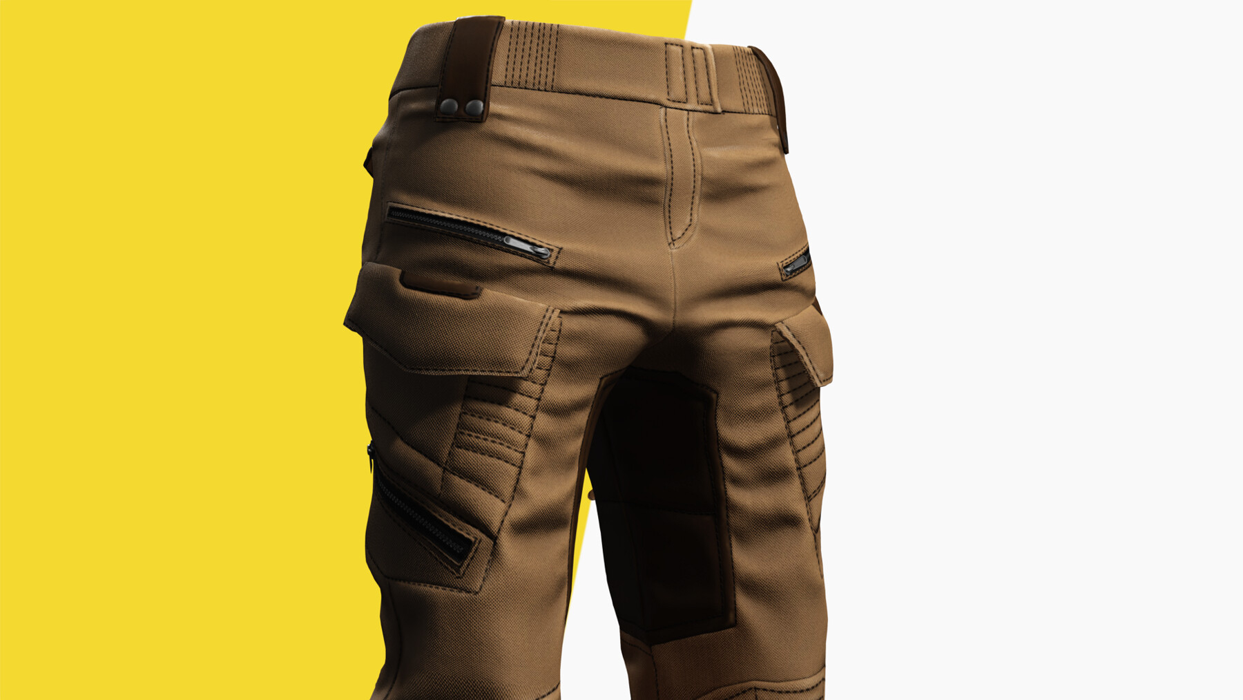 ArtStation - Realistic Pants 1 for Men Rigged Low-poly 3D model | Game ...