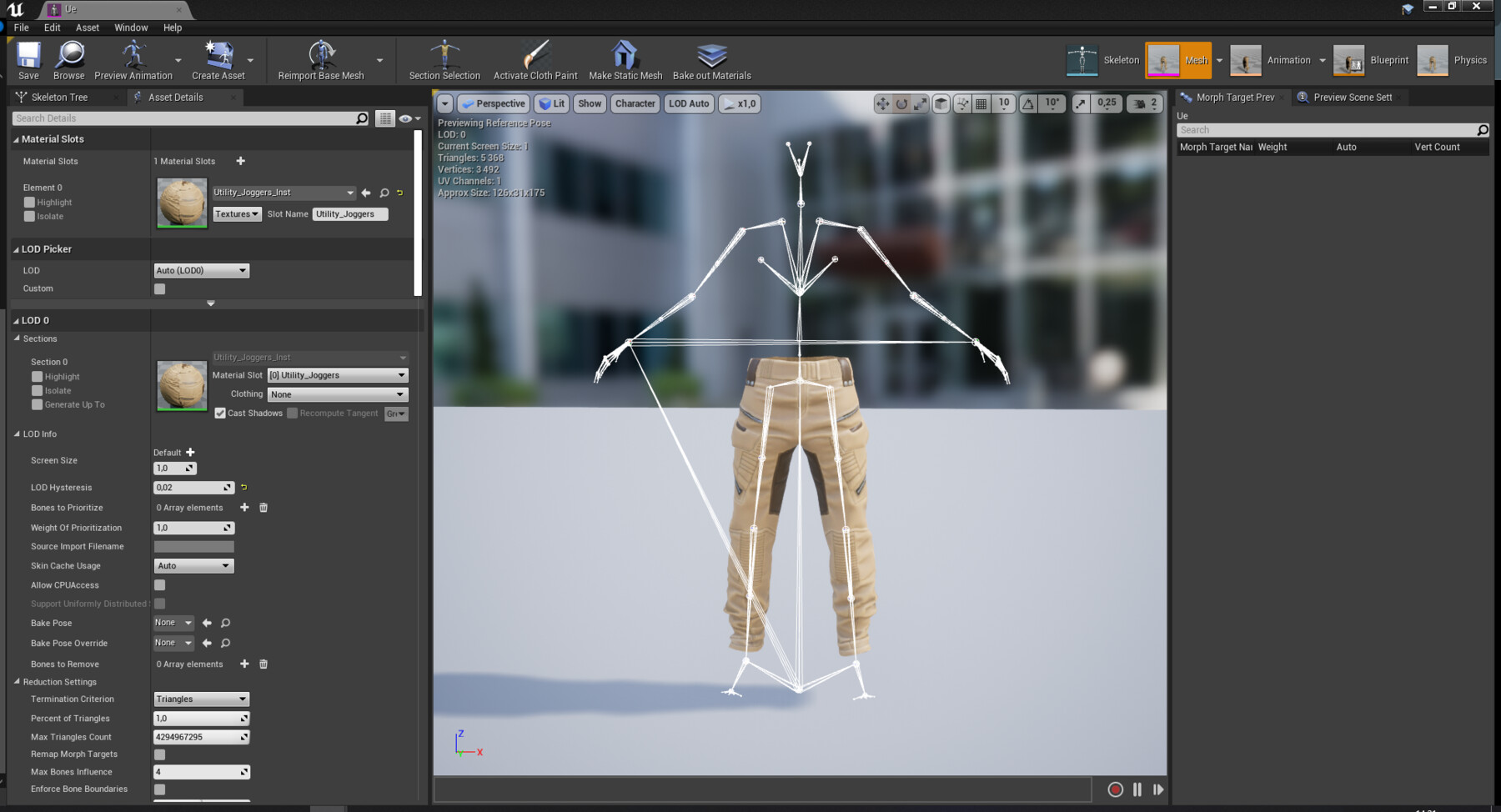 ArtStation - Realistic Pants 1 for Men Rigged Low-poly 3D model | Game ...