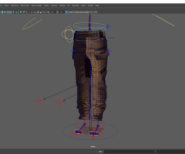 ArtStation - Realistic Pants 1 for Men Rigged Low-poly 3D model | Game ...