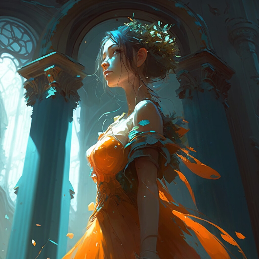 ArtStation - Complementary Contrasts: A Serene Beauty Amidst Classical ...