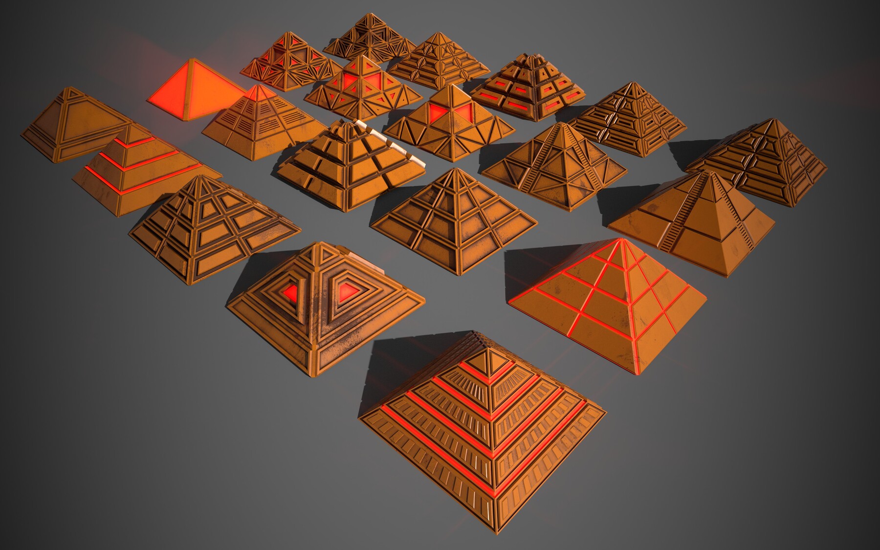ArtStation - Sci-Fi Pyramid Plastic | Game Assets