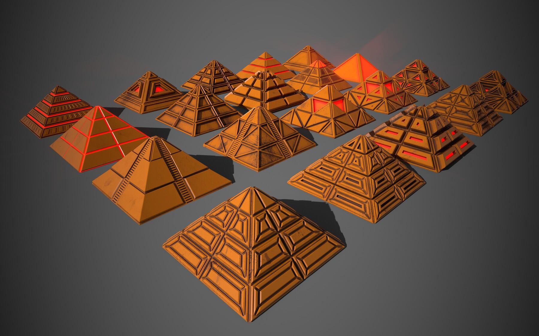 ArtStation - Sci-Fi Pyramid Plastic | Game Assets