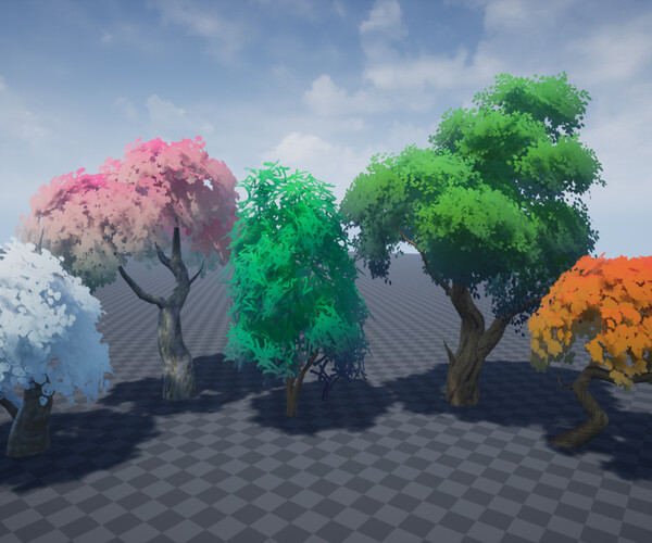 ArtStation - Modular Stylized Tree Kit | Game Assets