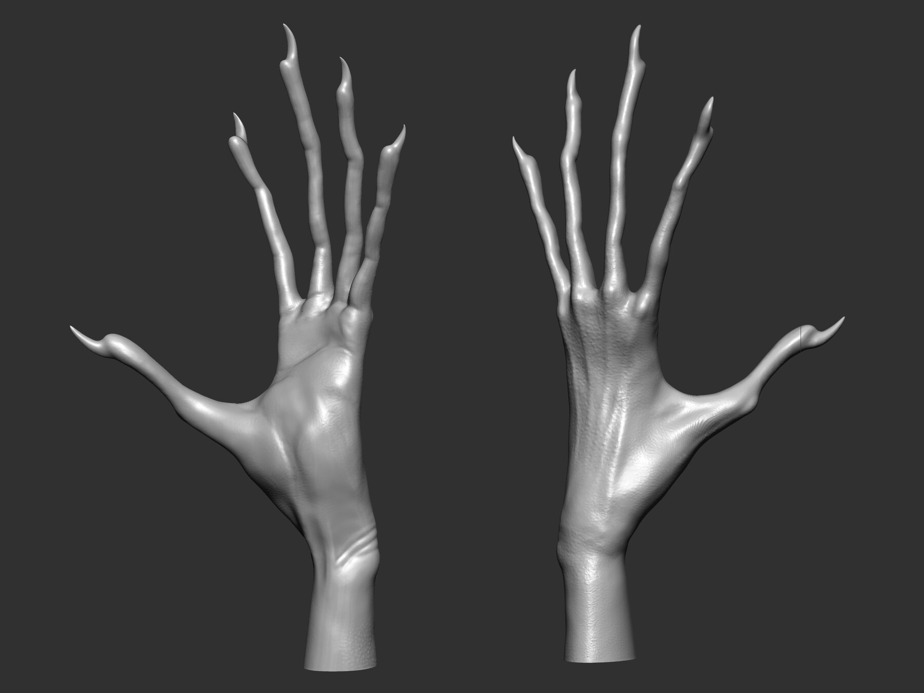 ArtStation - 8 IMM Creature & Monster hands set (OBJ & ZTOOL FILES ...