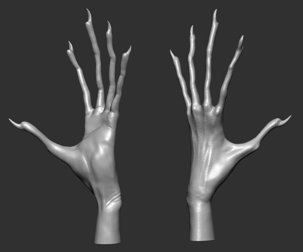 ArtStation - 8 IMM Creature & Monster hands set (OBJ & ZTOOL FILES ...