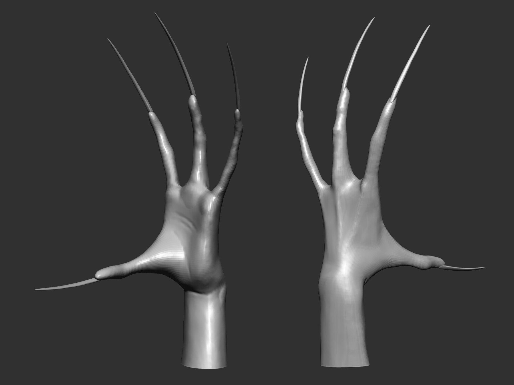 ArtStation - 8 IMM Creature & Monster hands set (OBJ & ZTOOL FILES ...