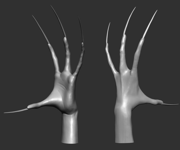 ArtStation - 8 IMM Creature & Monster hands set (OBJ & ZTOOL FILES ...