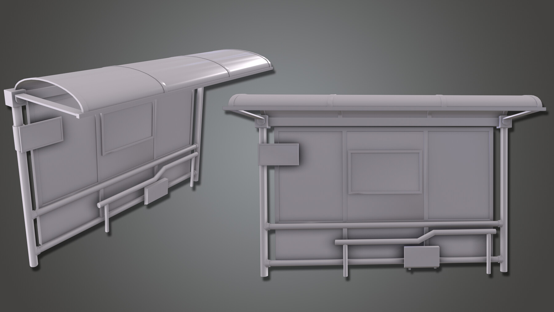 ArtStation - Bus Station Collection VOL.1 - Base Mesh | Resources