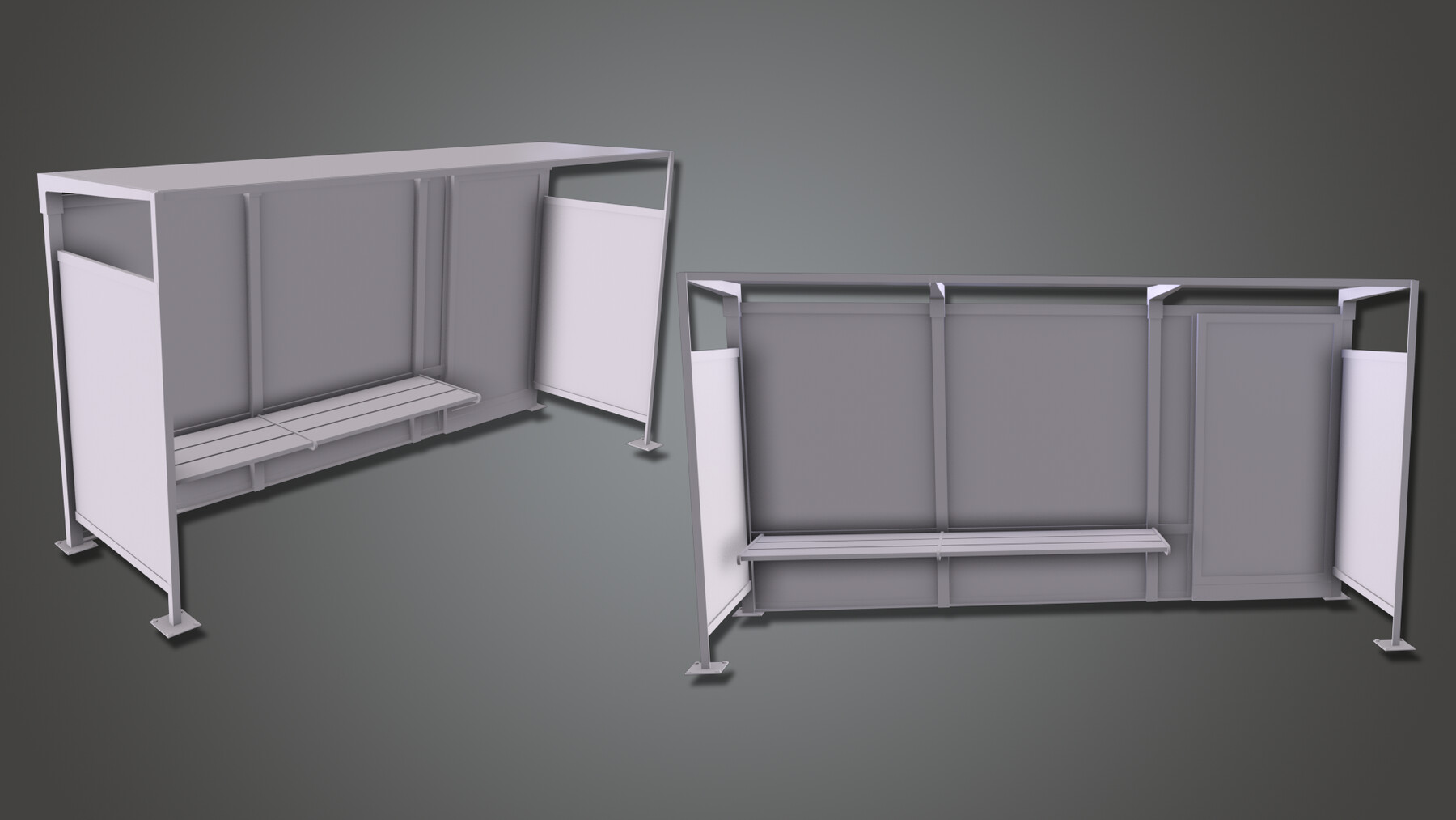 ArtStation - Bus Station Collection VOL.1 - Base Mesh | Resources