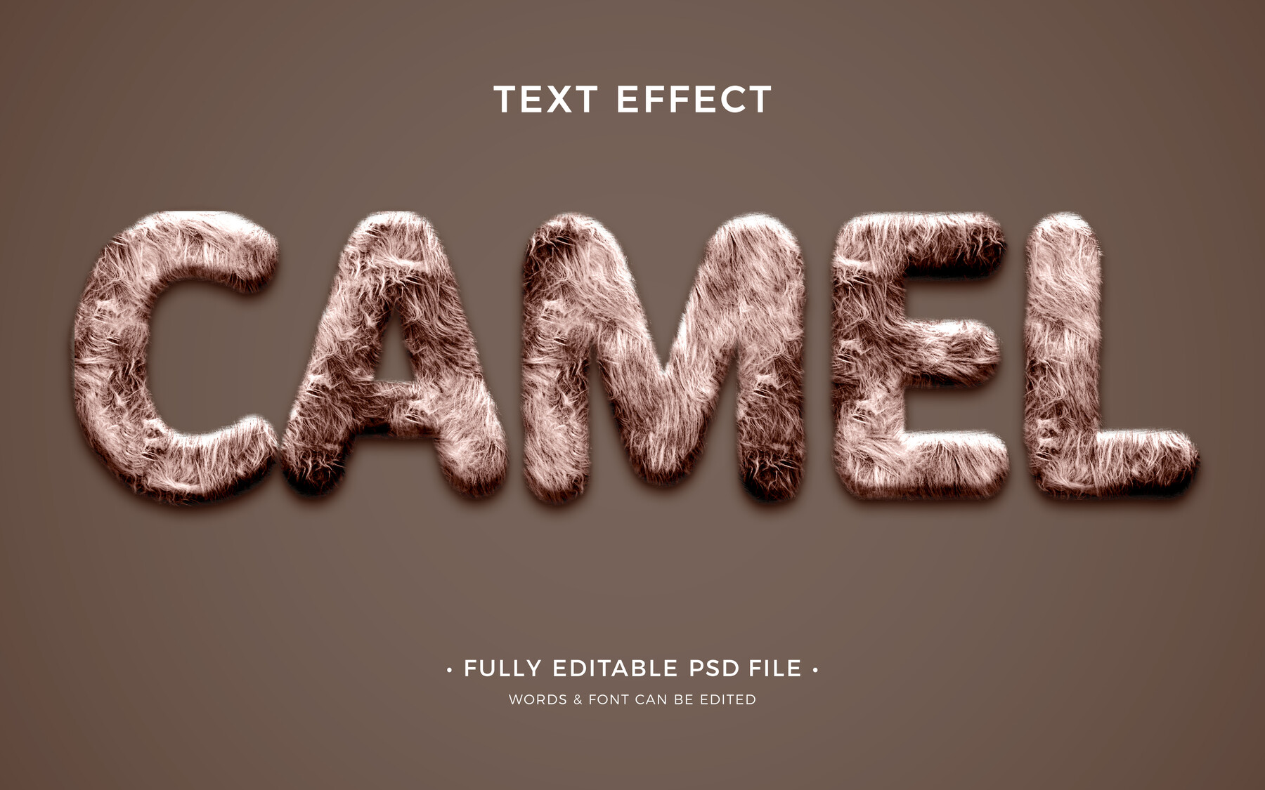 ArtStation - 3D Camel PSD fully editable text effect. Layer style PSD ...