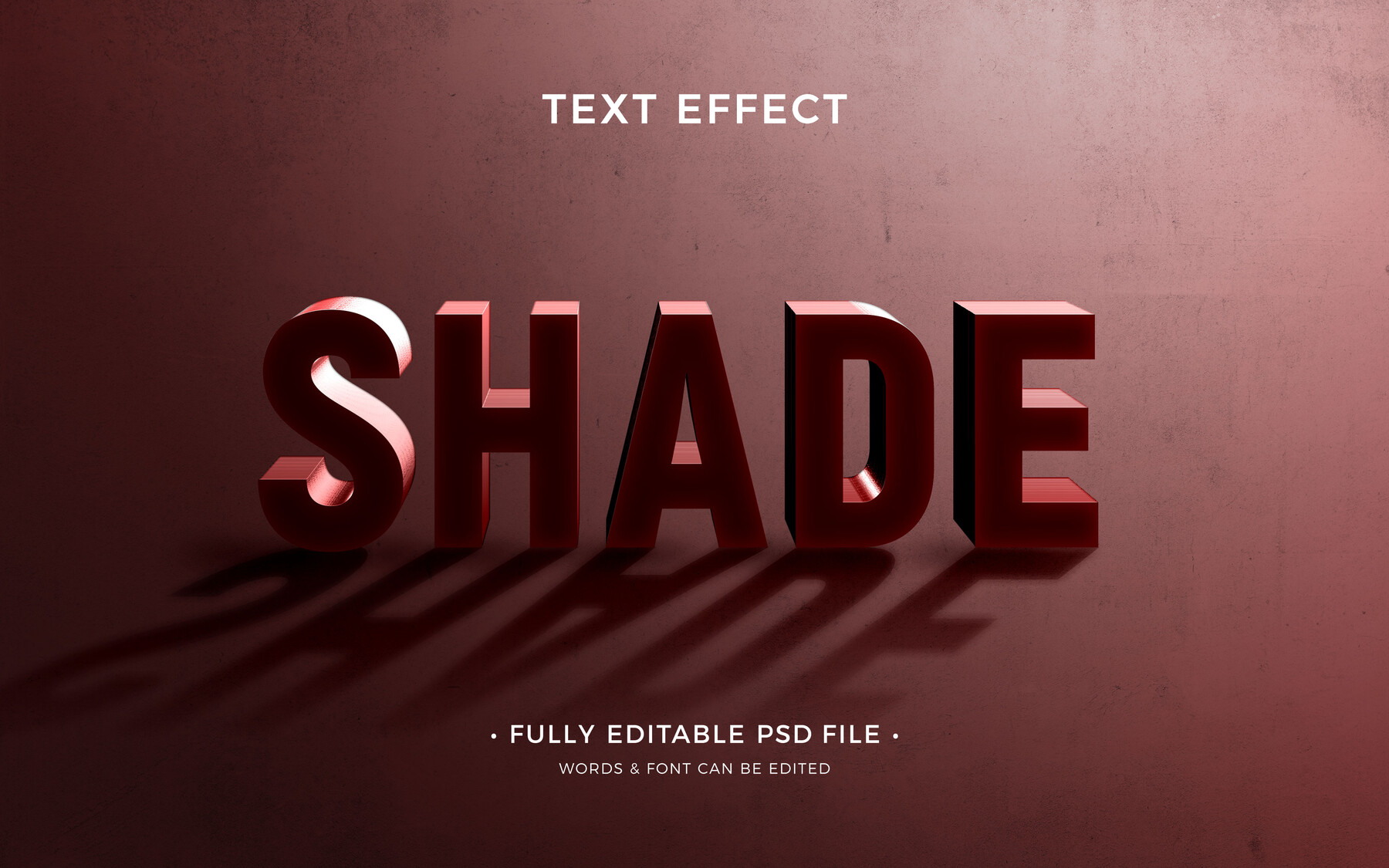 ArtStation - 3D Shade PSD fully editable text effect. Layer style PSD ...