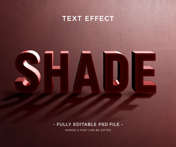 ArtStation - 3D Shade PSD fully editable text effect. Layer style PSD ...