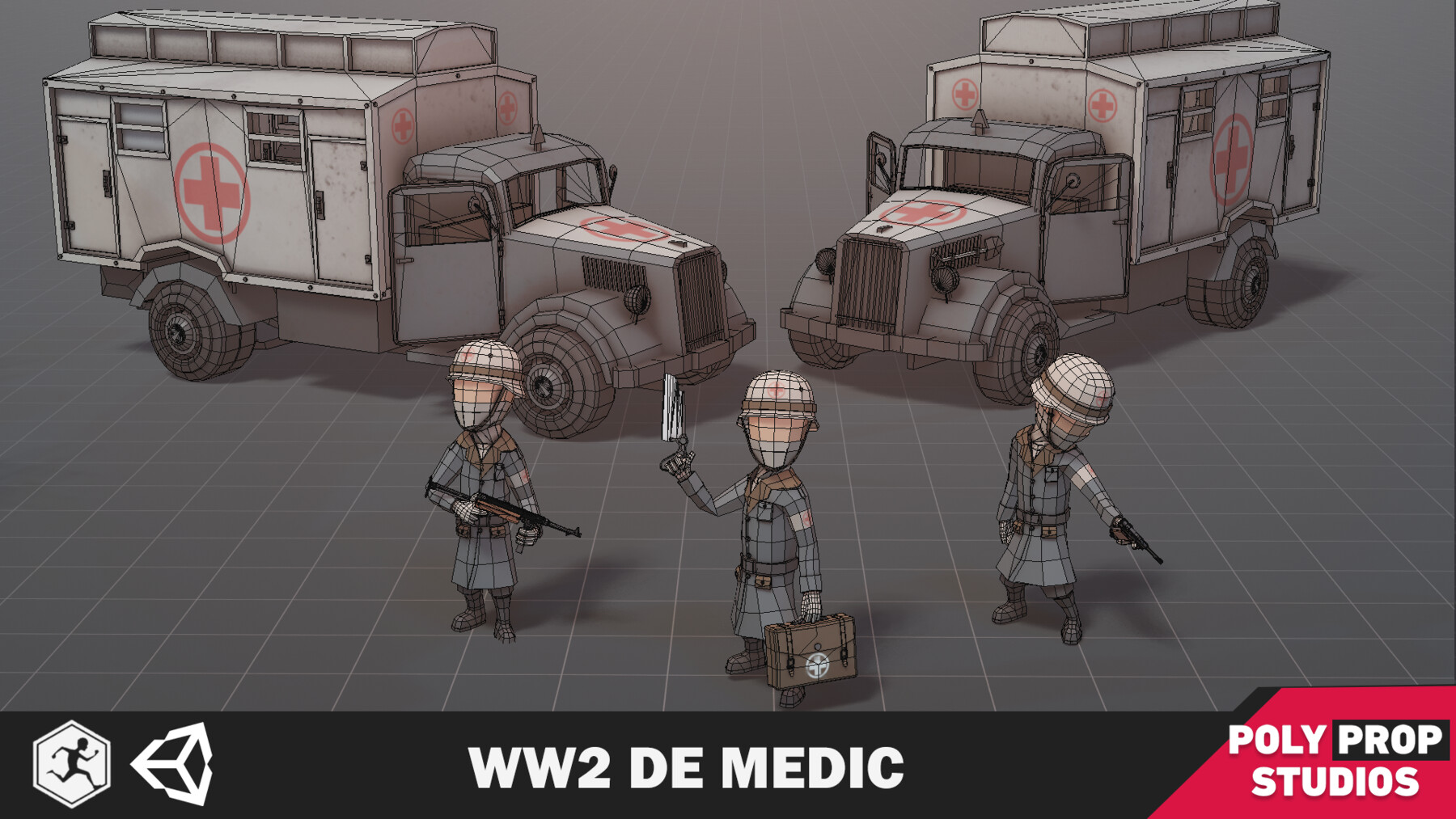 ArtStation - WW2 DE Medic | Game Assets