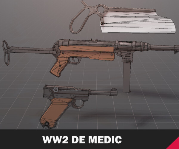 ArtStation - WW2 DE Medic | Game Assets