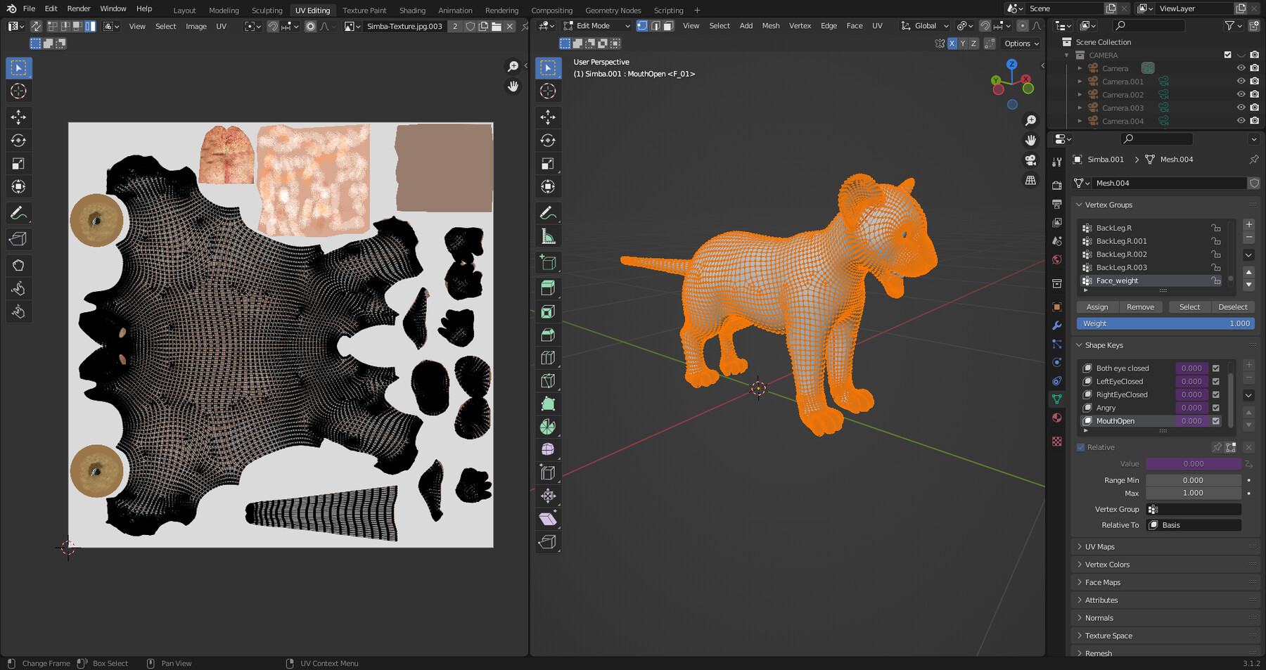 ArtStation - Fur White Lion Cub Rigged and Animated in Blender | Game Assets