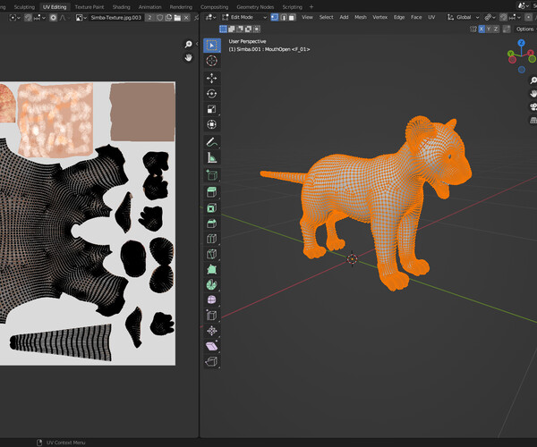 ArtStation - Fur White Lion Cub Rigged and Animated in Blender | Game Assets