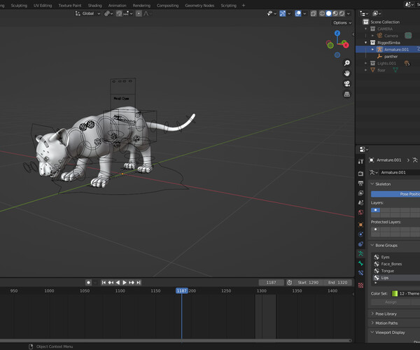 ArtStation - Fur White Lion Cub Rigged and Animated in Blender | Game Assets