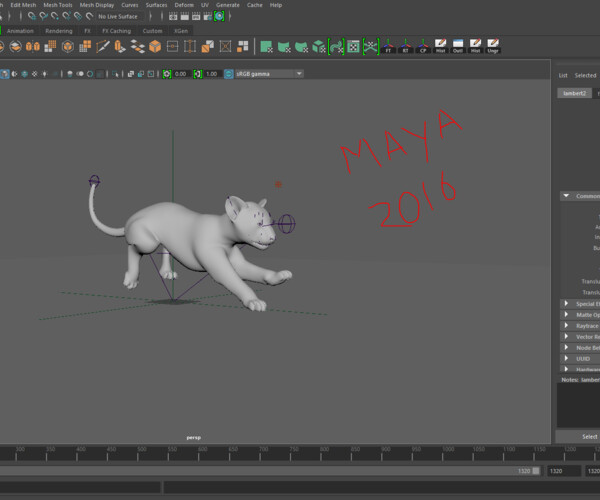 ArtStation - Fur White Lion Cub Rigged and Animated in Blender | Game Assets