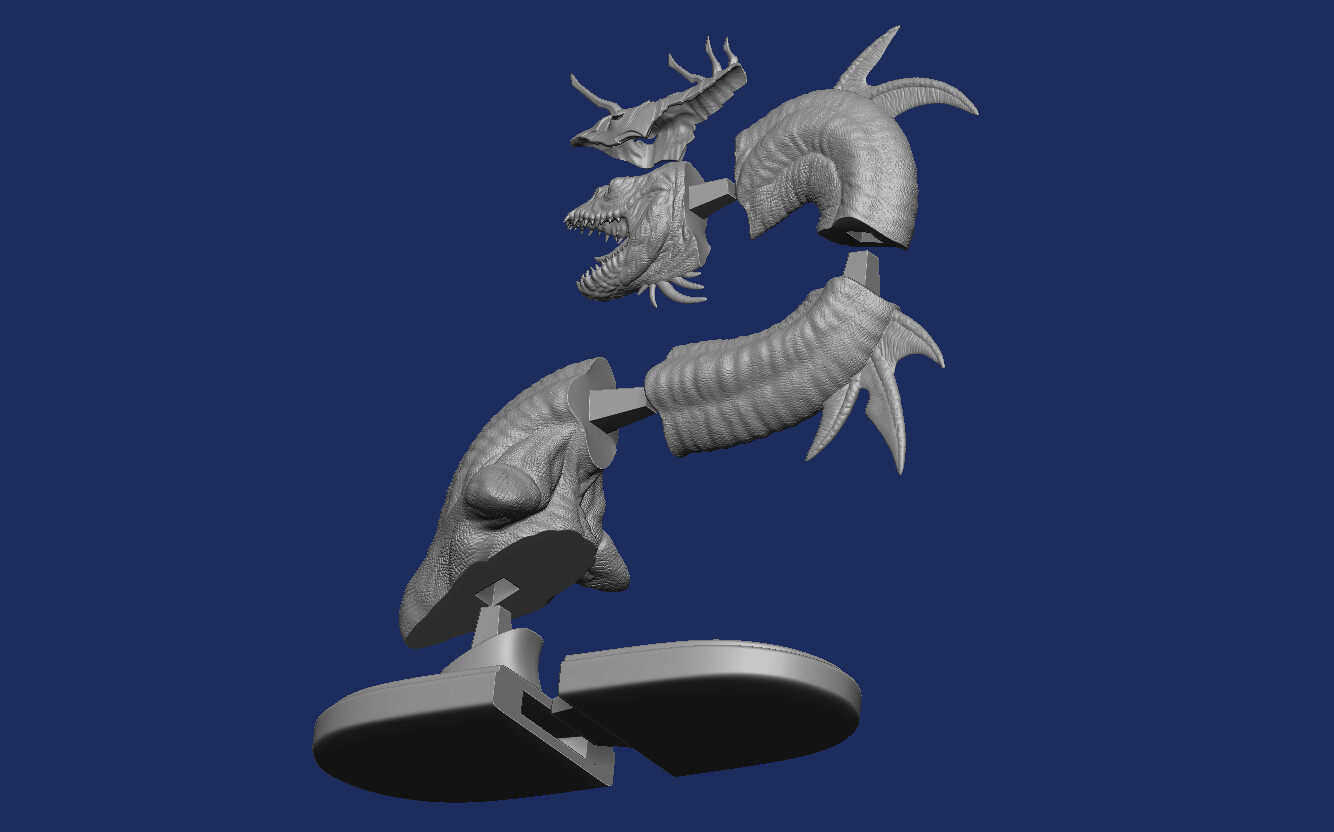 ArtStation - Winged Nazgul - Dragon for 3D Printing | Resources