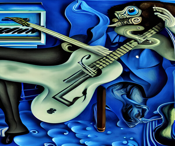ArtStation - Two Blues Musicians Interacting With Each Other, | Artworks