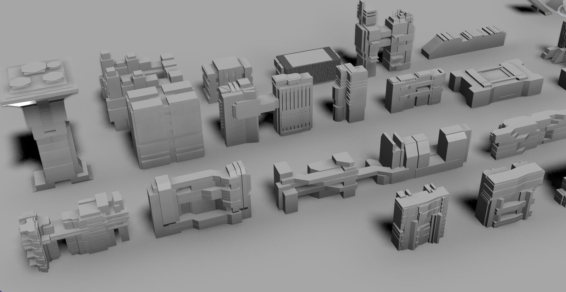 ArtStation - futuristic architecture set - BDR | Resources