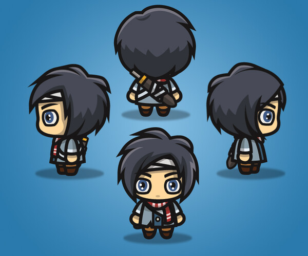 ArtStation - Ryu – 4 Directional 2D Character Sprite | Game Assets