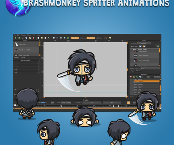 ArtStation - Ryu – 4 Directional 2D Character Sprite | Game Assets