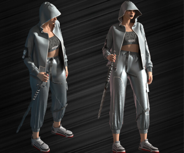 ArtStation - Girls Outfit 10 / Marvelous Designer/ CLO3D Project File ...