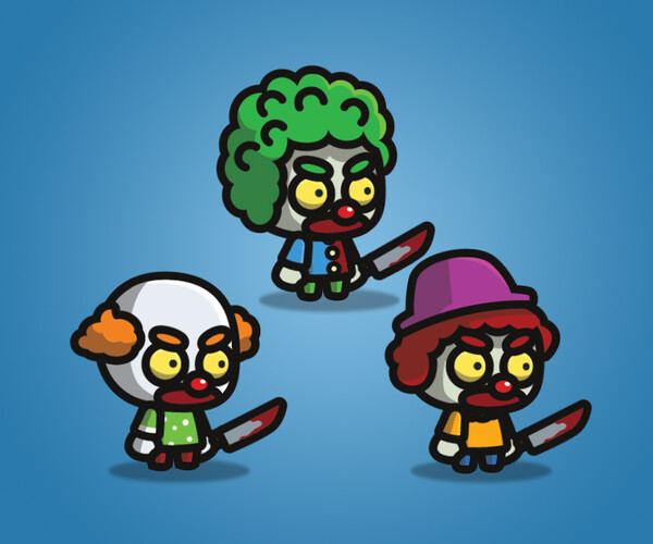 ArtStation - Tiny Evil Clown | Game Assets