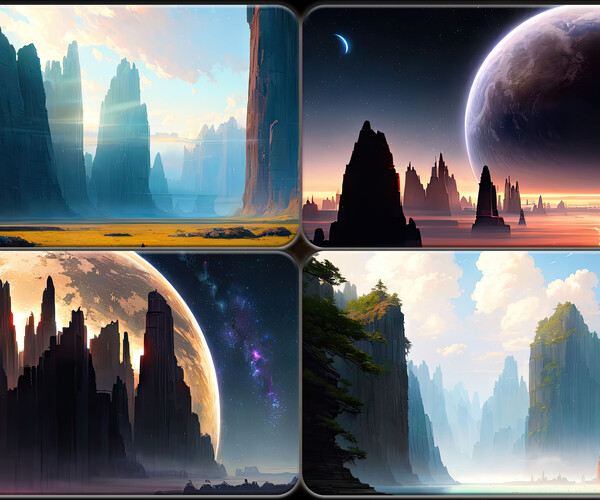 ArtStation - 210 Painted - Alien Planet Reference Pack | 4K | v.3 ...